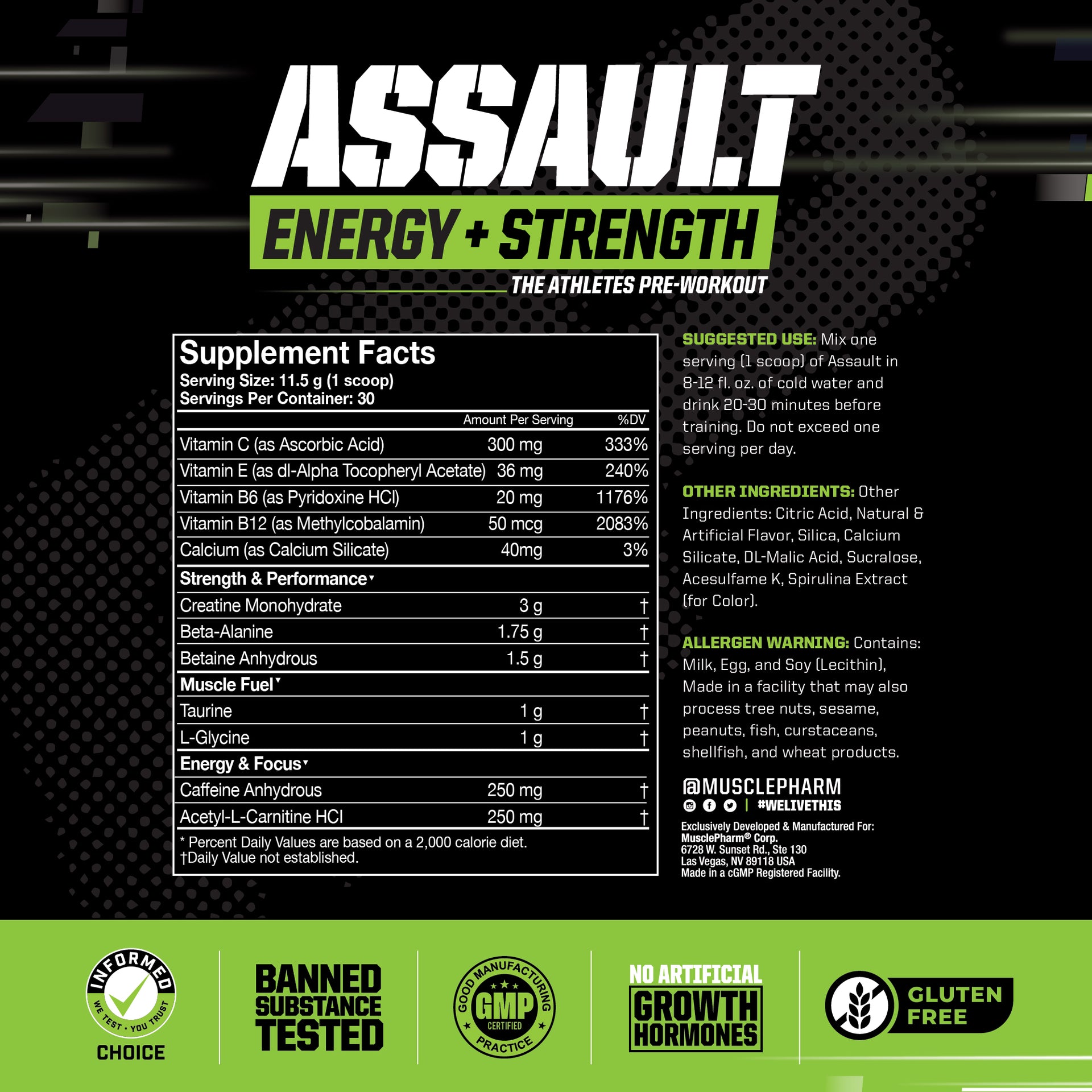 MusclePharm | Assault Energy+Strength