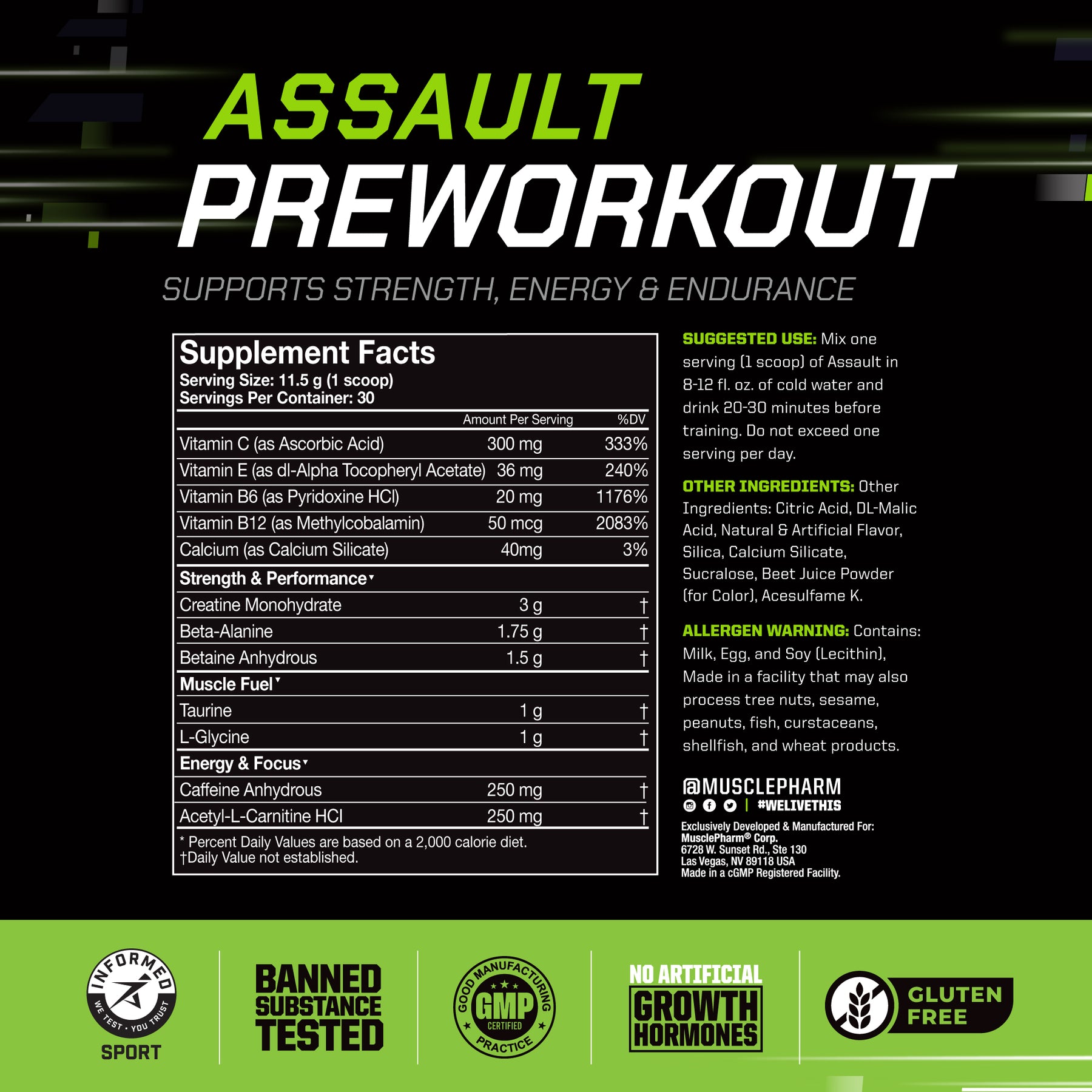 MusclePharm | Assault Energy+Strength